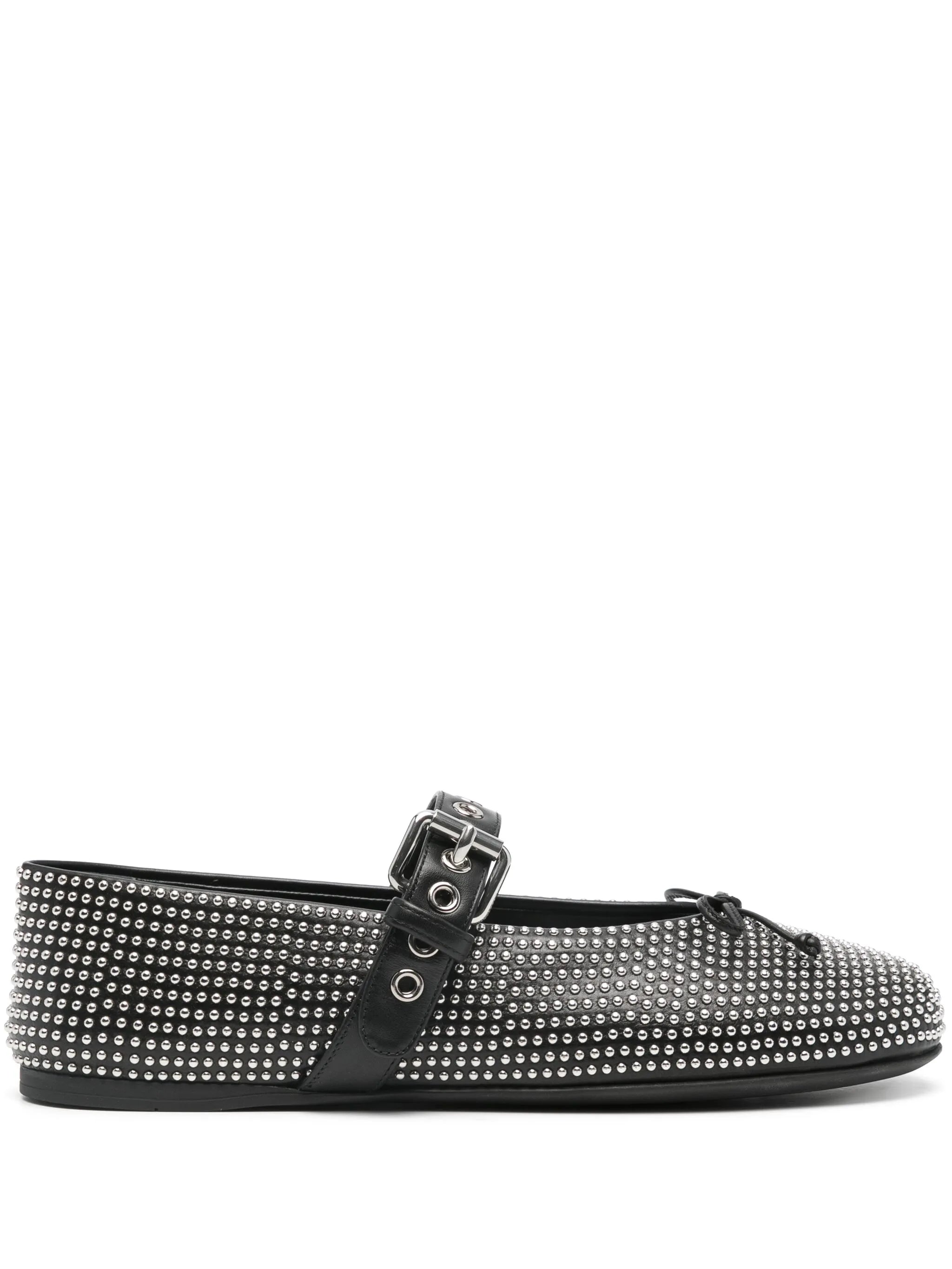 Miu Miu Stud-embellished Ballerina Shoes | Miu Miu Woman collection ...