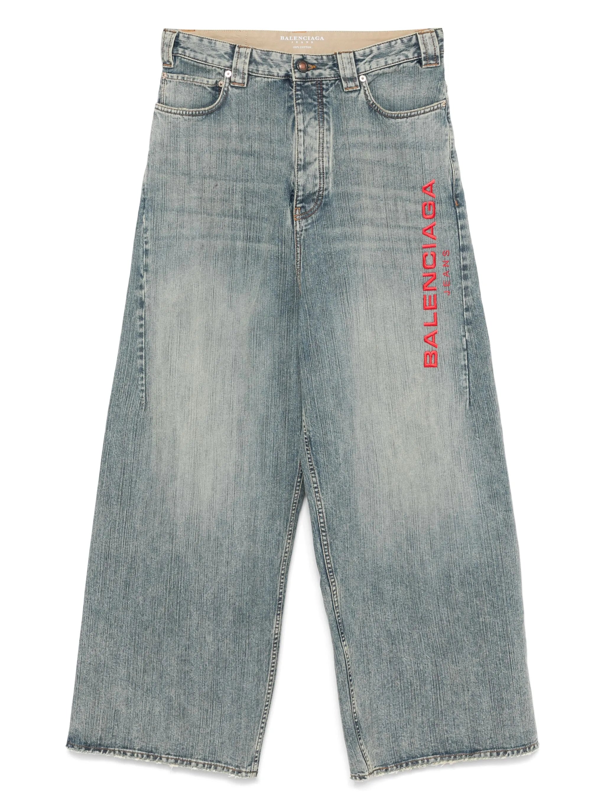 Balenciaga Logo-embroidered Jeans | Balenciaga collezione Uomo | ERALDO ...