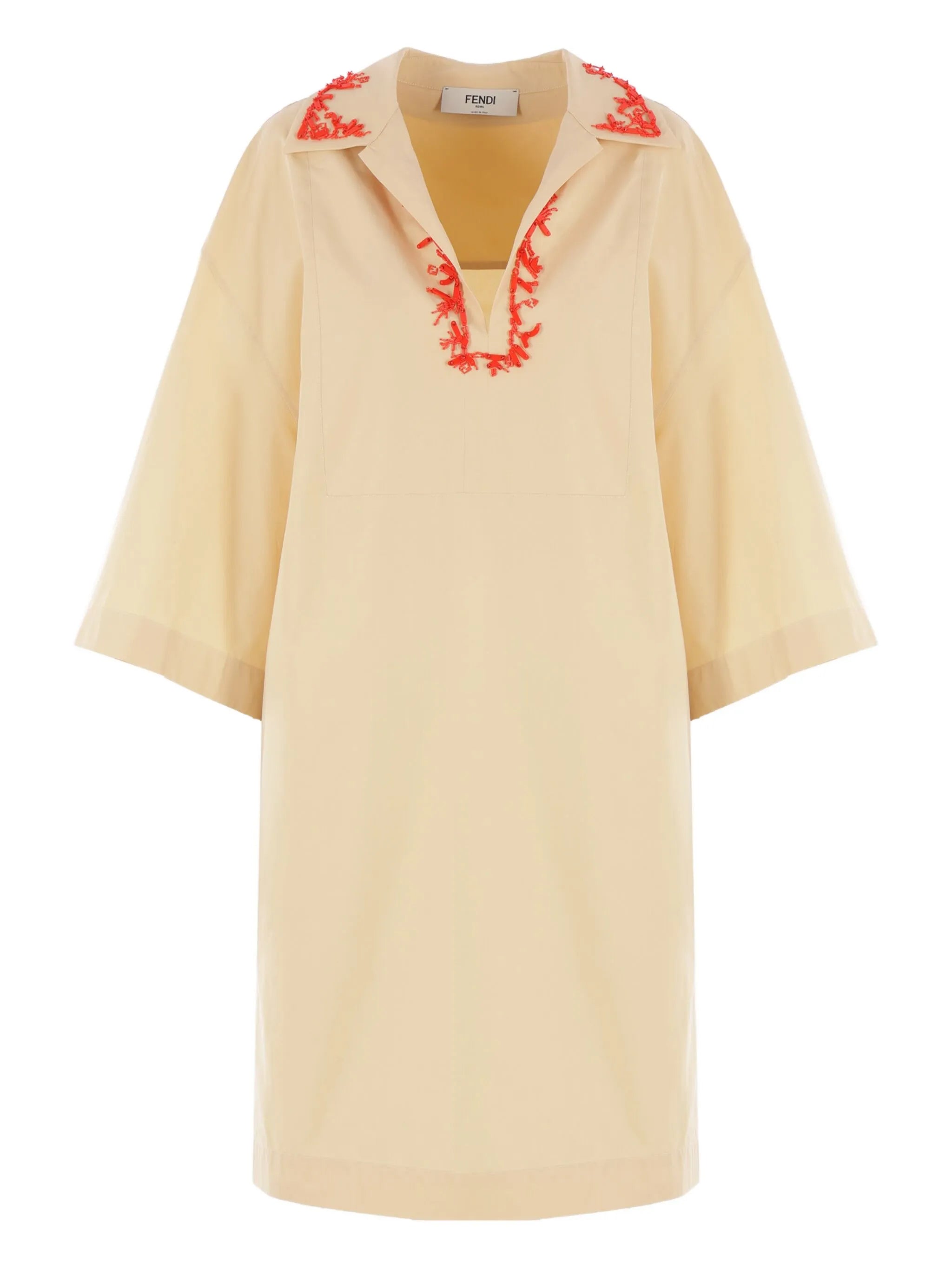 Fendi Bead-embroidered Cotton Dress | Fendi Woman collection | ERALDO ...