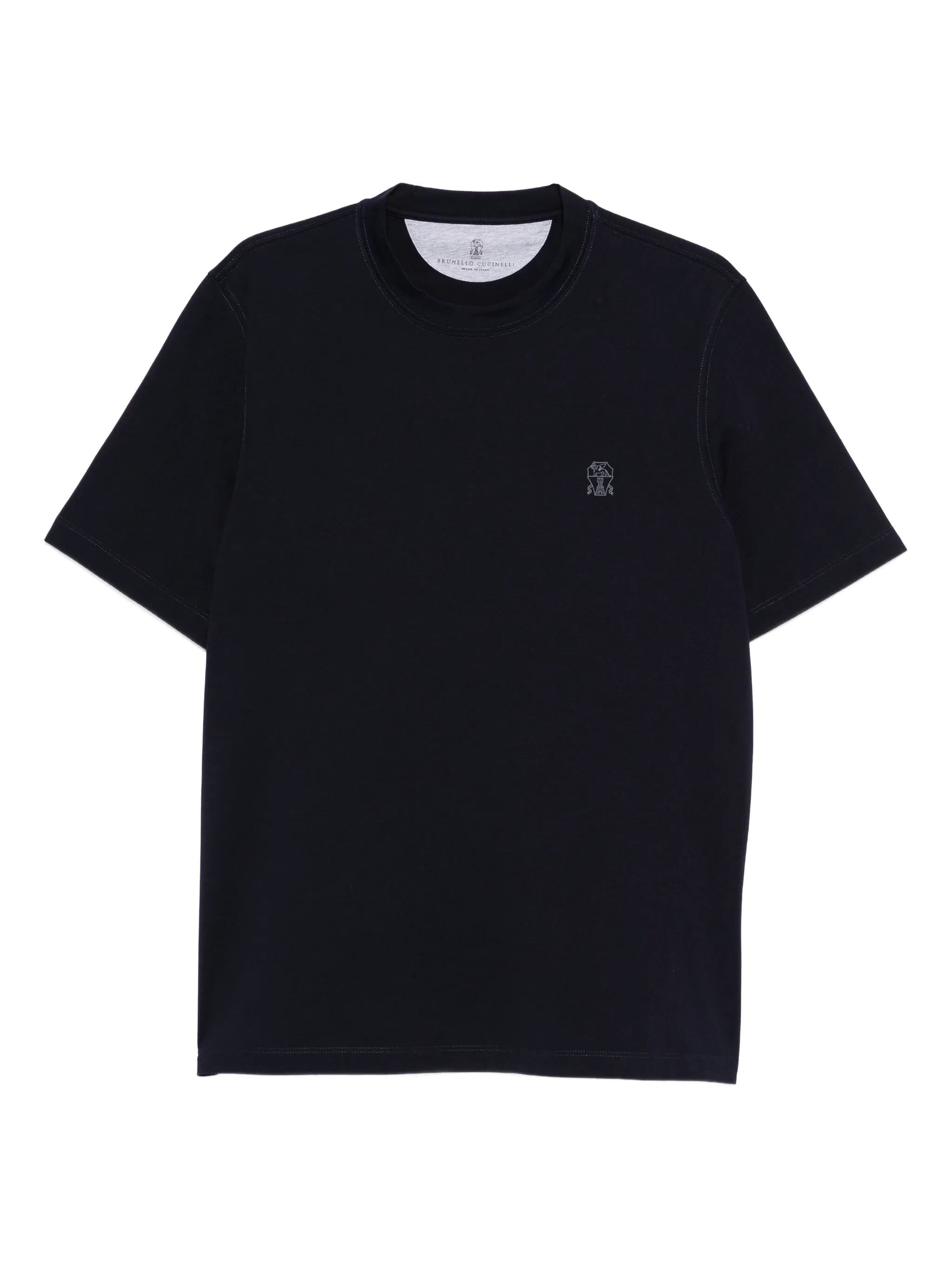 Brunello Cucinelli Logo-detail Crew-neck T-shirt | Brunello Cucinelli ...