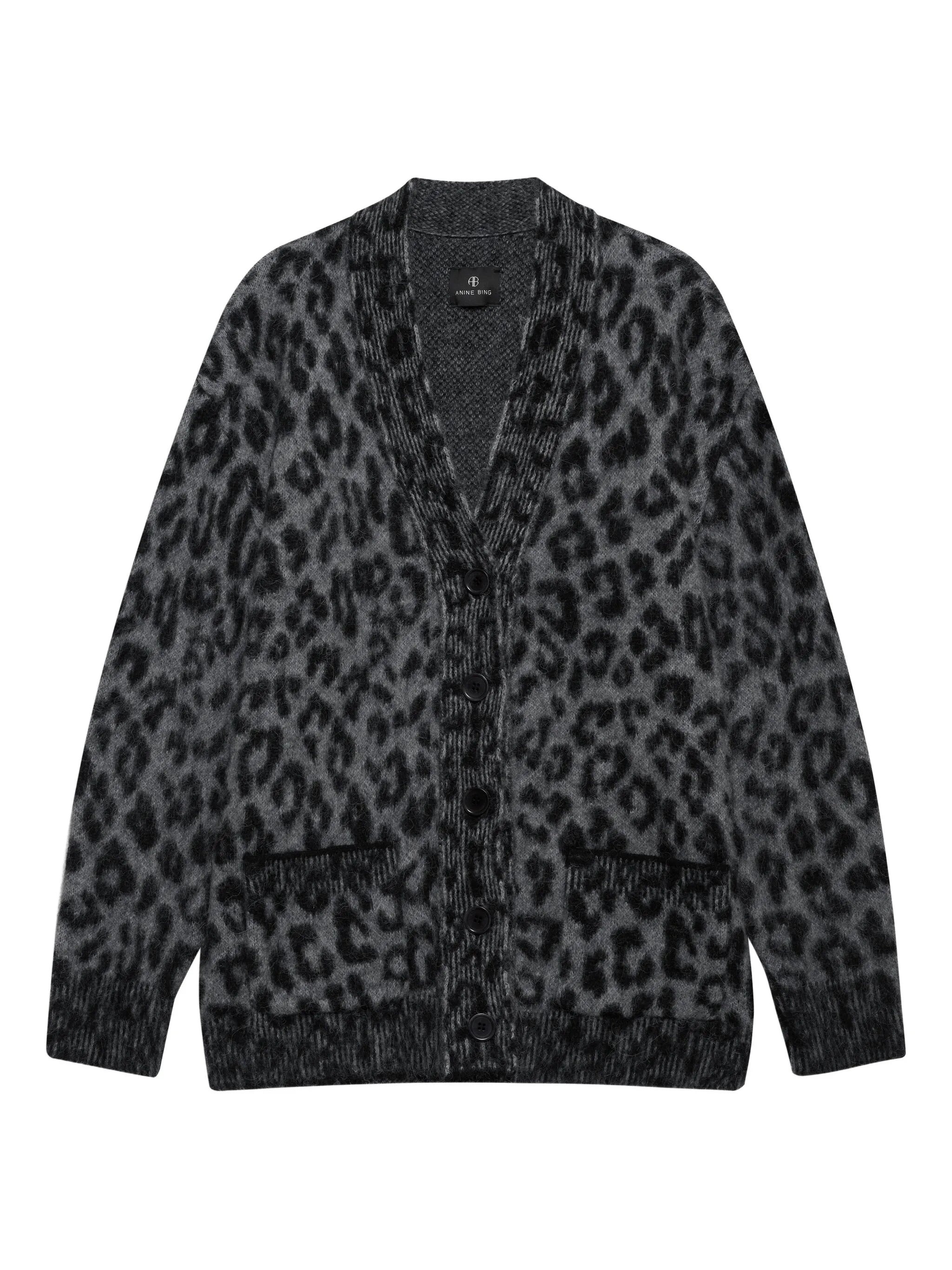 Anine Bing Banks Leopard-print Button Cardigan | Anine Bing Woman ...