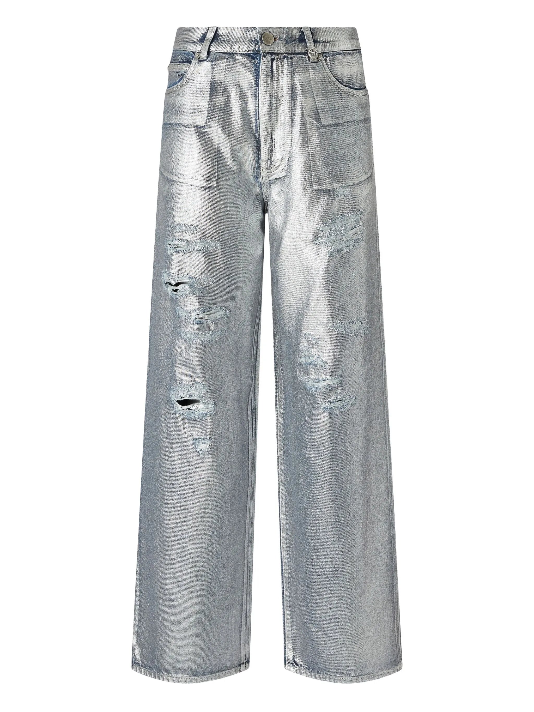 Pinko Metallic Distressed Jeans | Pinko Woman collection | ERALDO ...