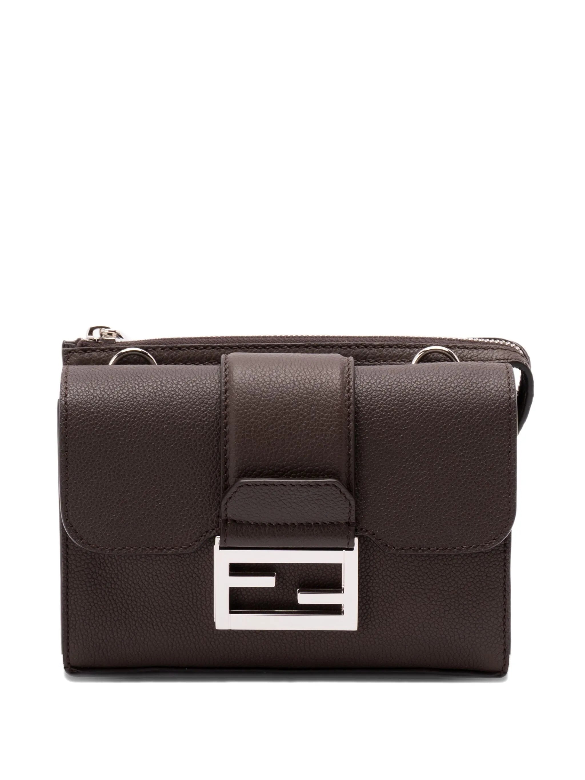Fendi Double Baguette Leather Messenger Bag | Fendi Man collection ...