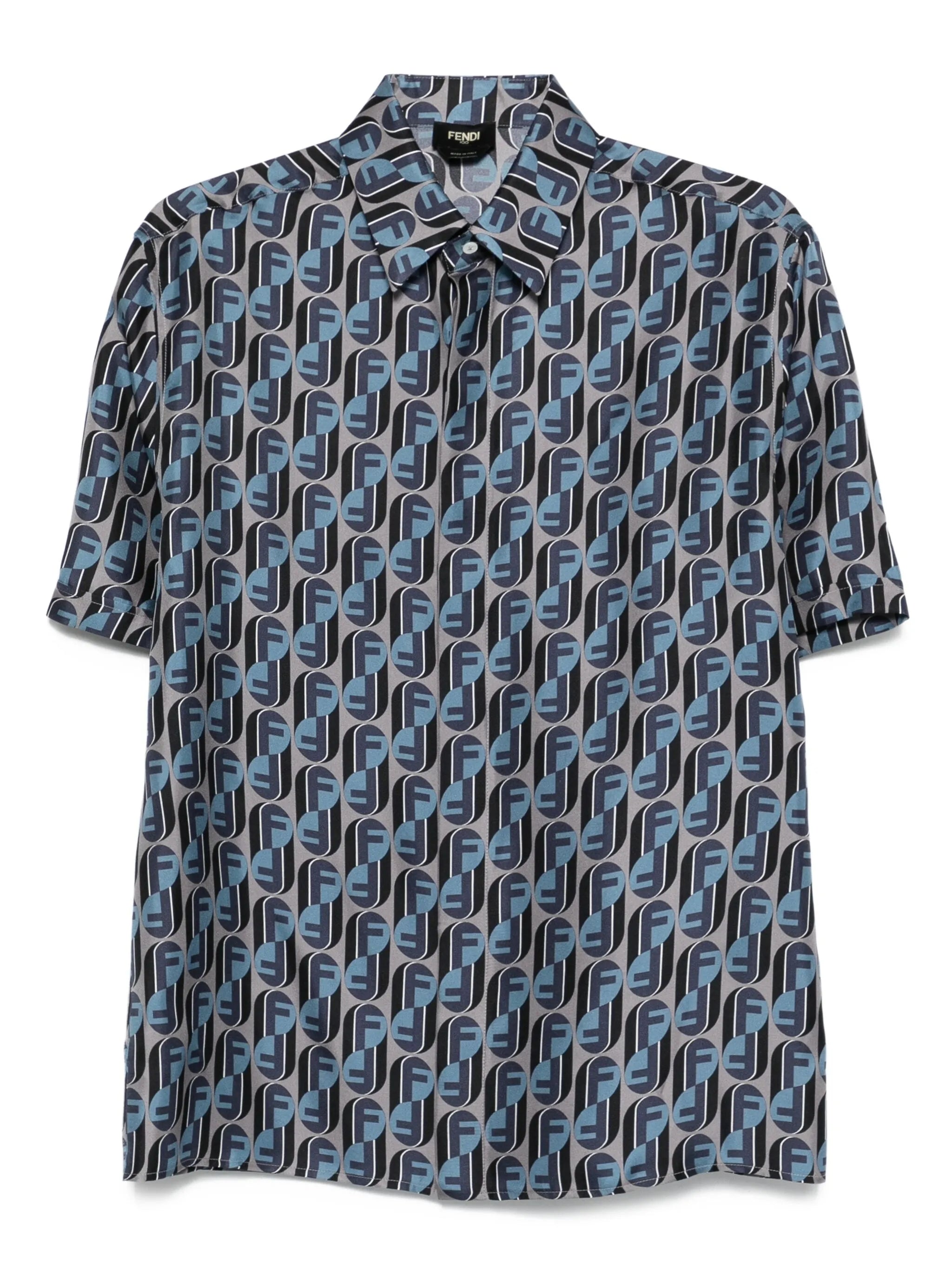 Fendi Logo-print Silk Shirt | Fendi Man collection | ERALDO Luxury Boutique