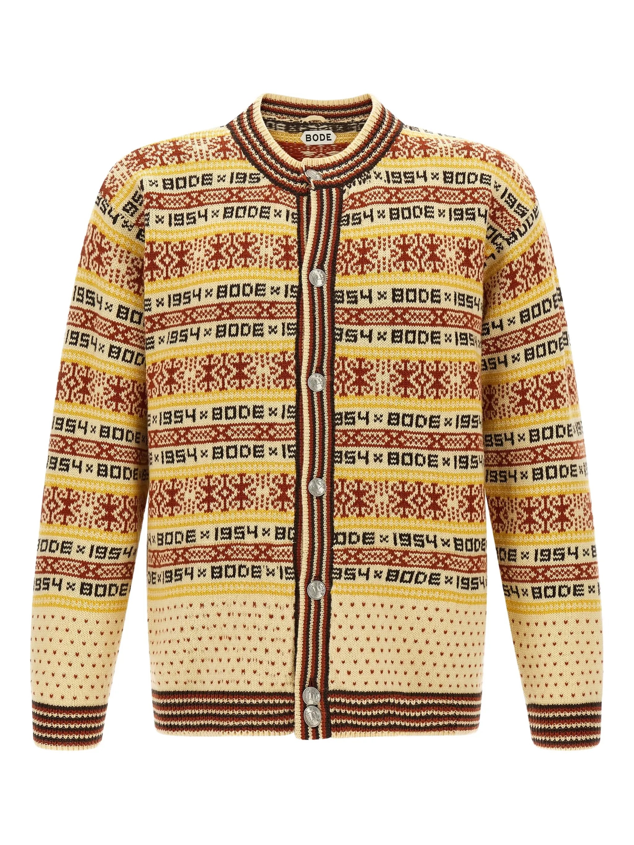Bode Marzipan Wool Cardigan | Bode Man collection | ERALDO Luxury Boutique