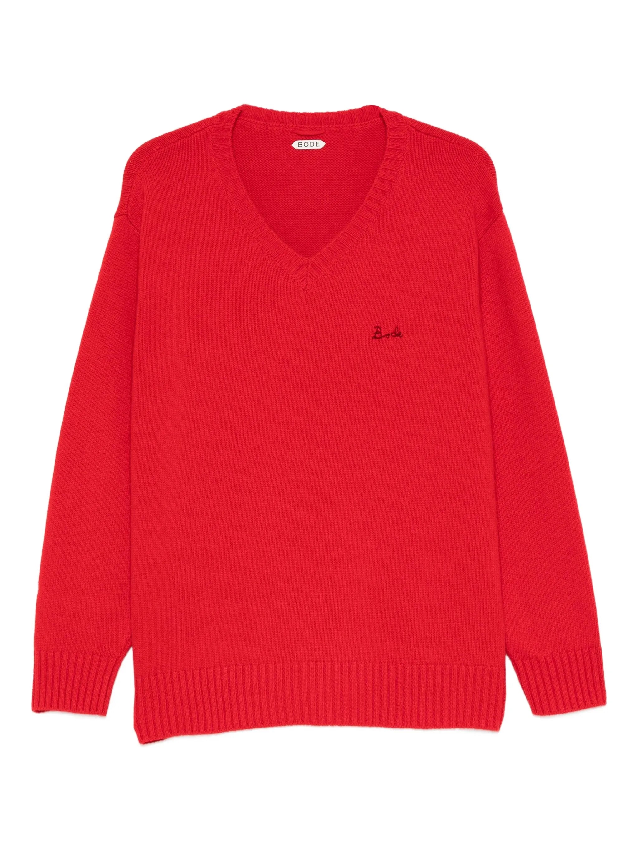 Bode V-neck Logo-embroidered Sweater | Bode Man collection | ERALDO ...