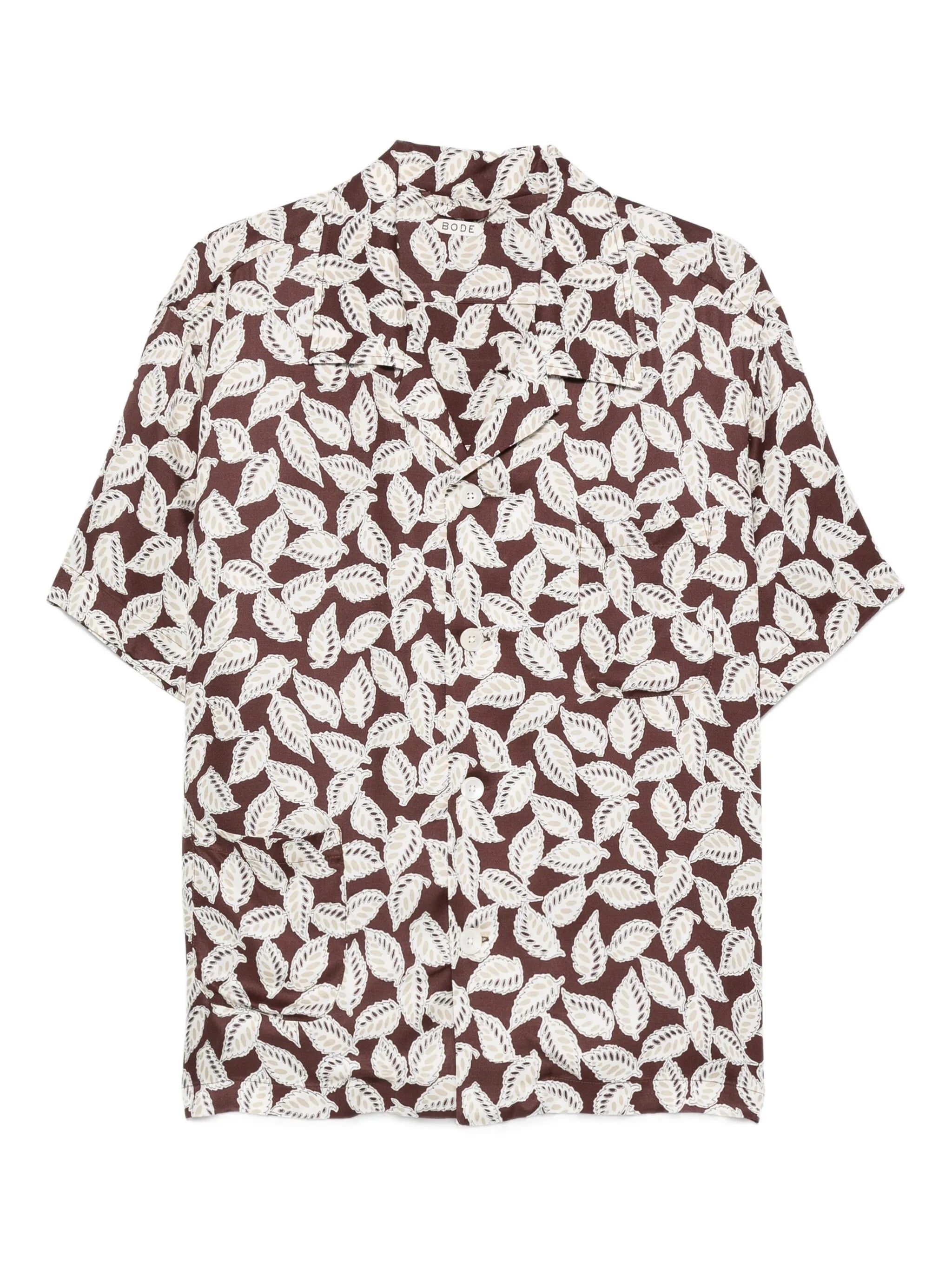 Bode Leaf-print Shirt | Bode Man collection | ERALDO Luxury Boutique