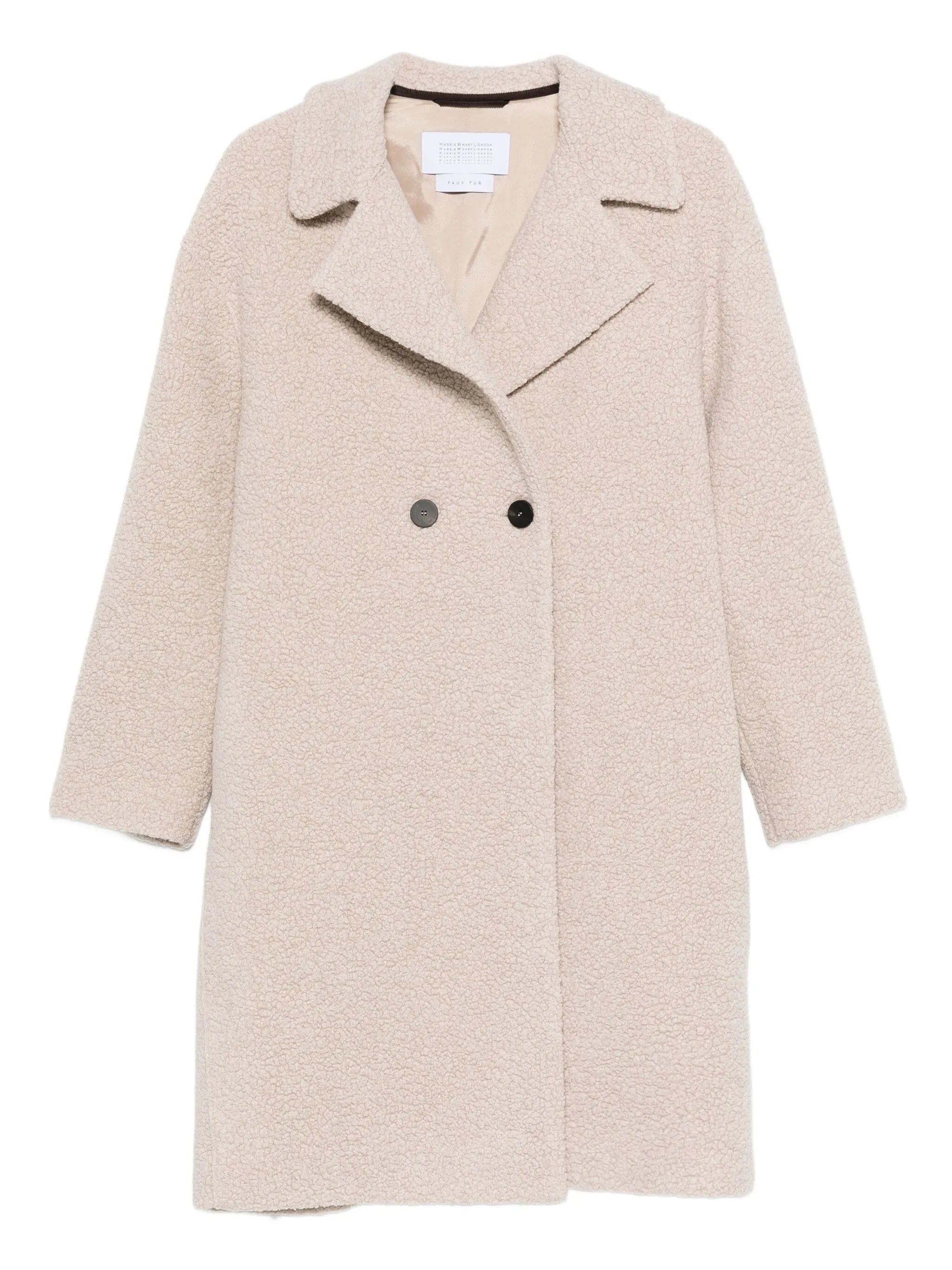 Harris Wharf London Bouclé Double-breasted Coat | Harris Wharf London ...