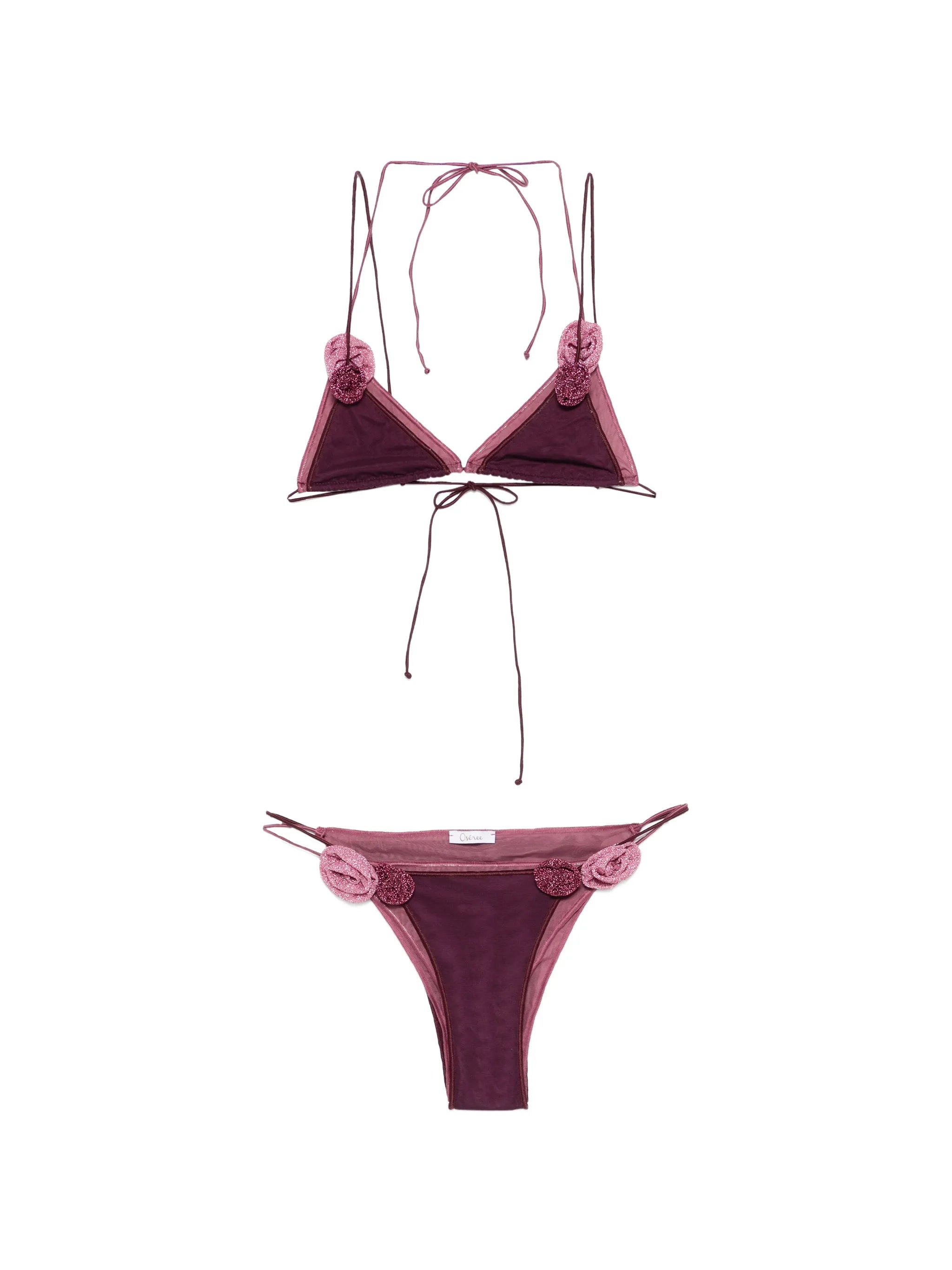 Oséree Doube Mesh Rose Bikini | Oséree Woman collection | ERALDO Luxury ...