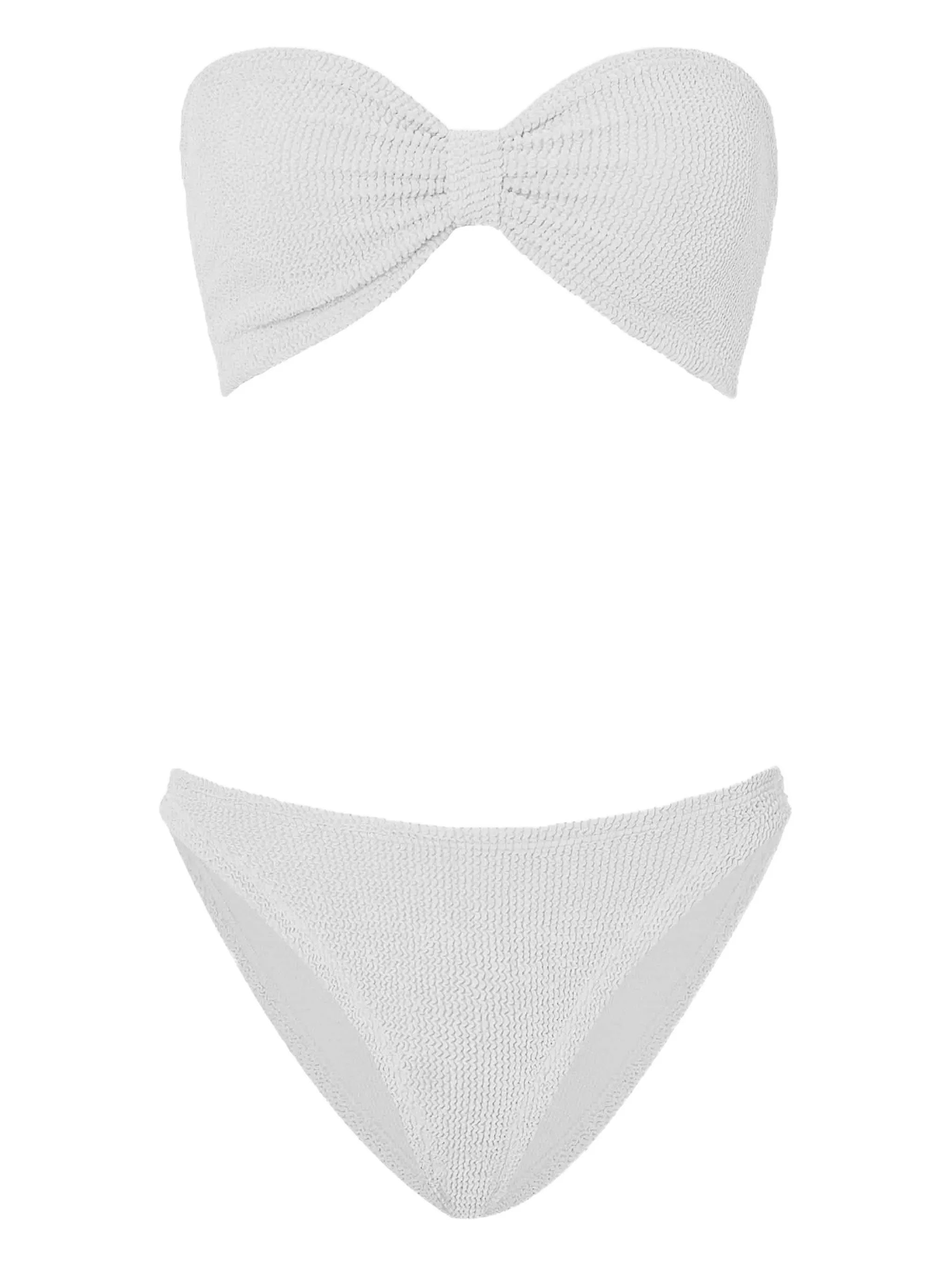 Hunza G Jean Crinkle-effect Bandeau Bikini Set | Hunza G Woman ...