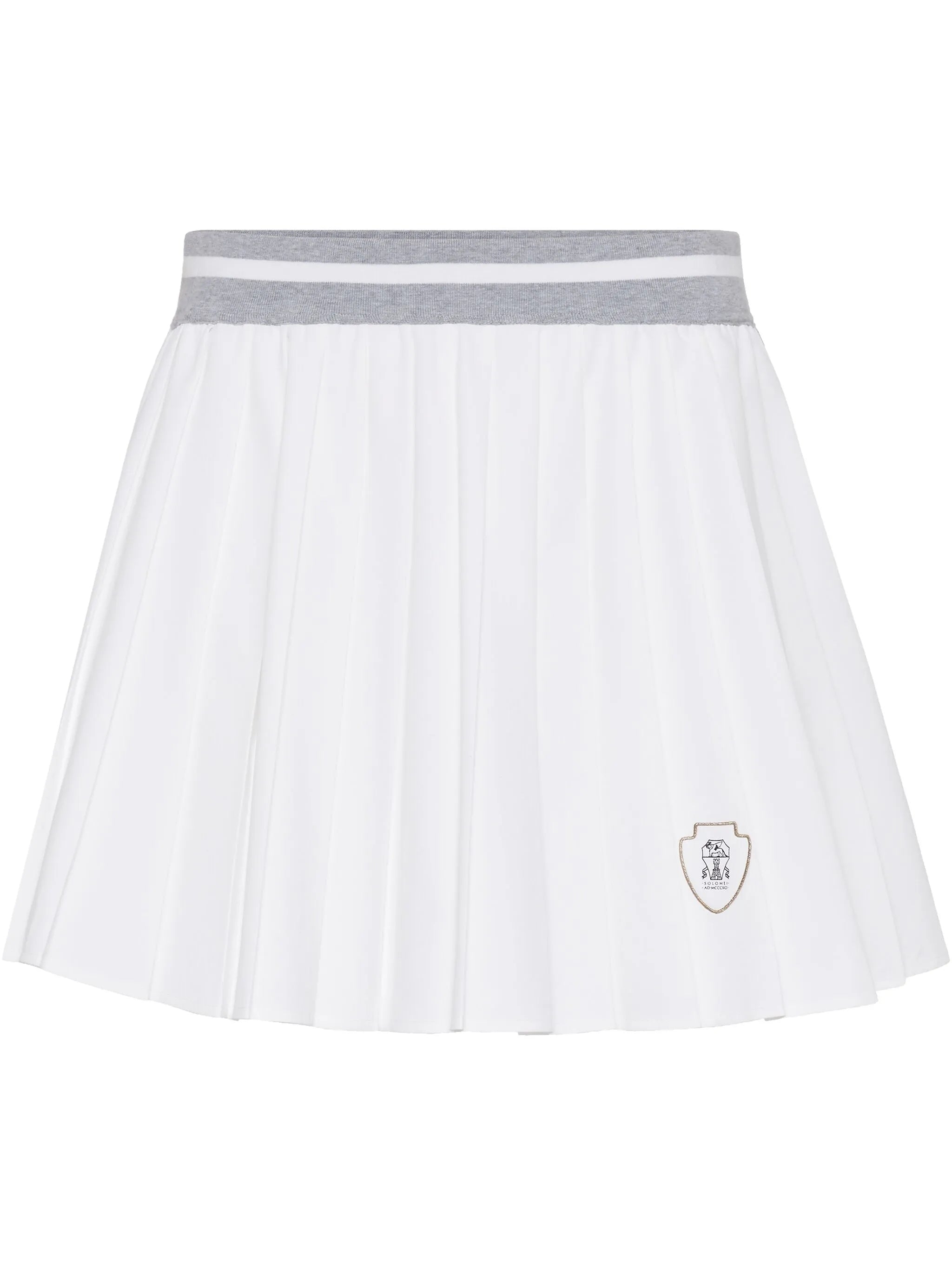 Brunello Cucinelli Logo-patch Pleated Skirt | Brunello Cucinelli Woman ...