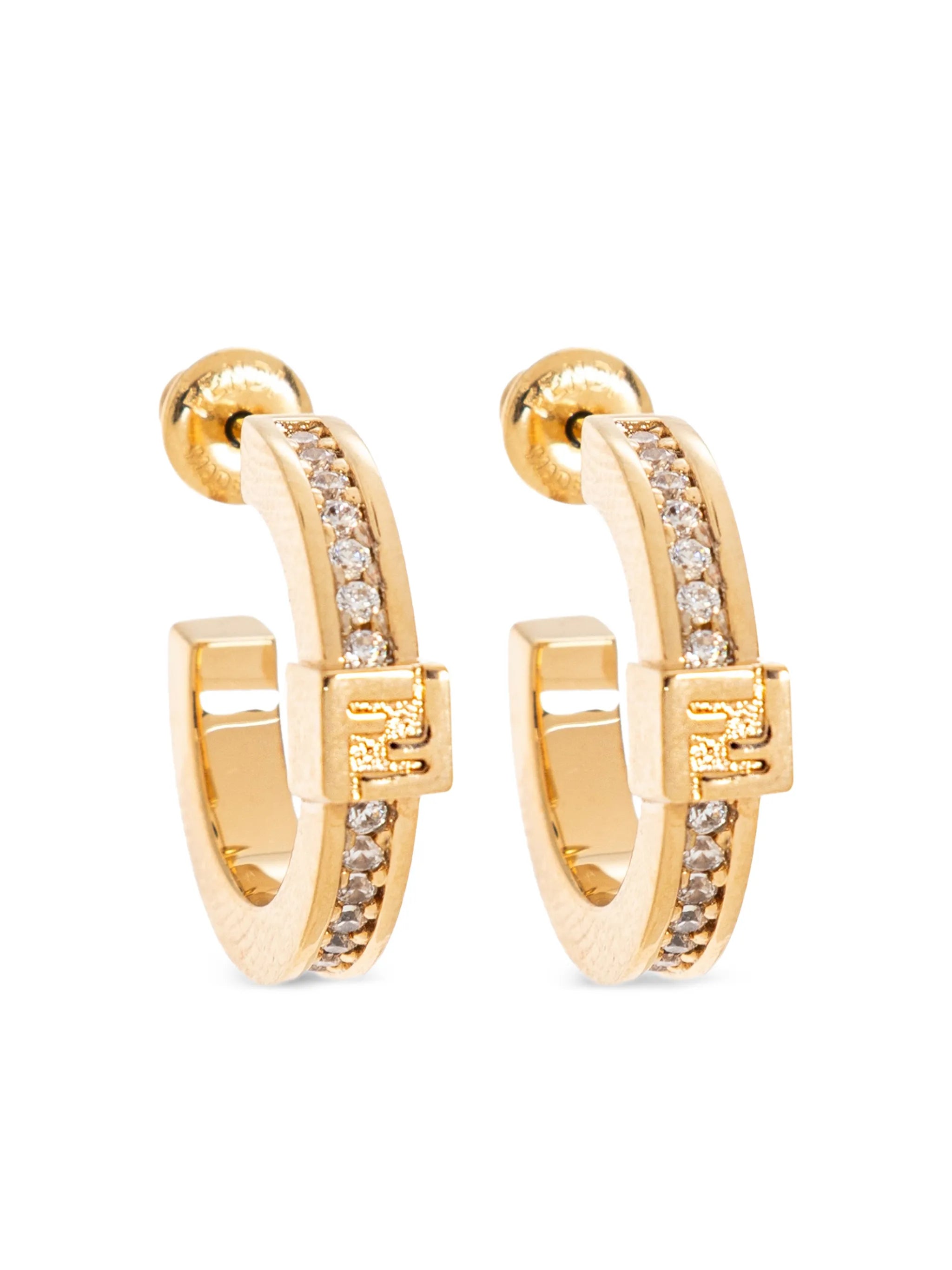 Fendi Ff Crystal Hoop Earrings | Fendi Woman collection | ERALDO Luxury ...