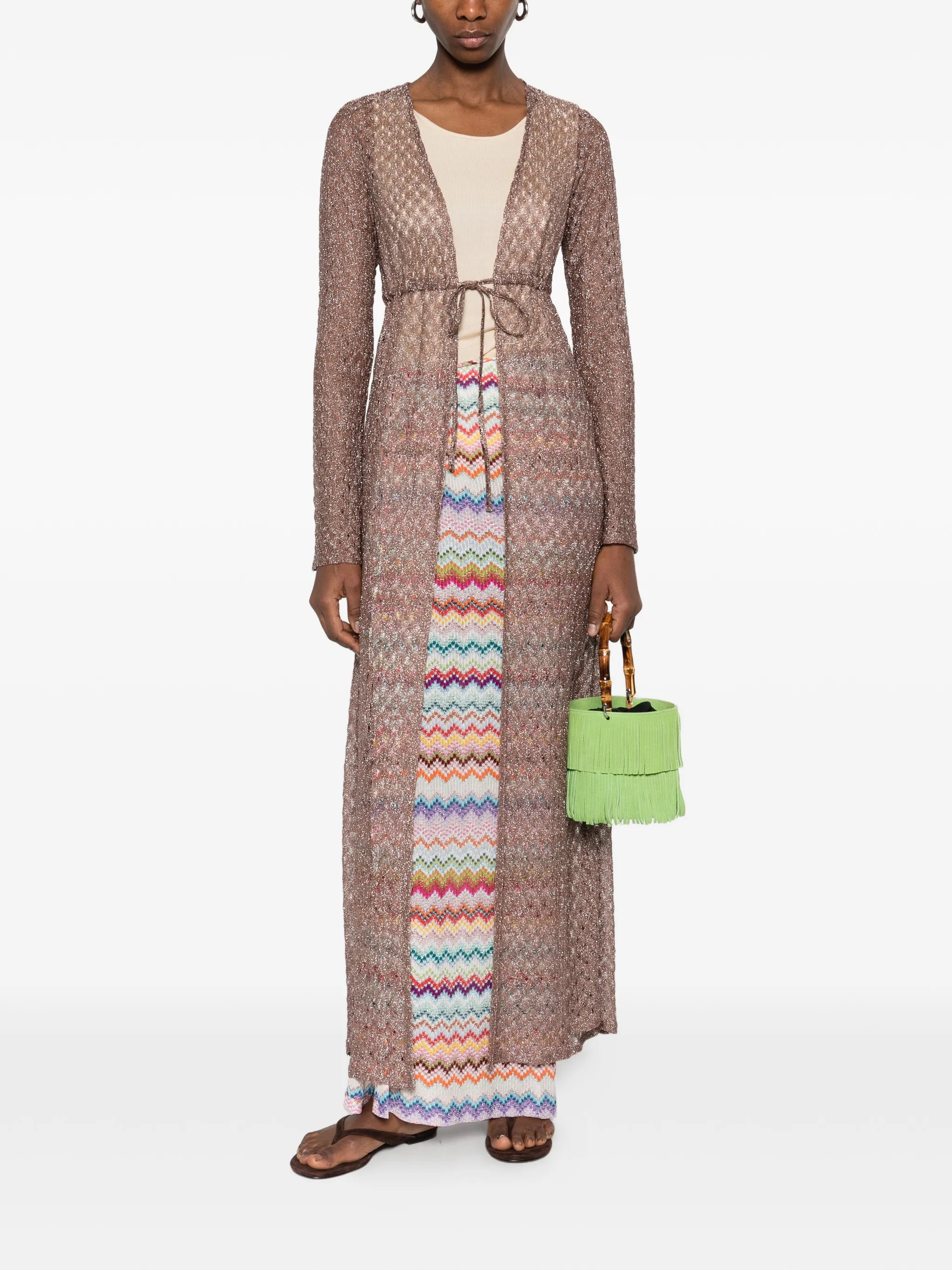 Missoni Tie-waist Textured Cover Up Coat | Missoni Woman collection ...