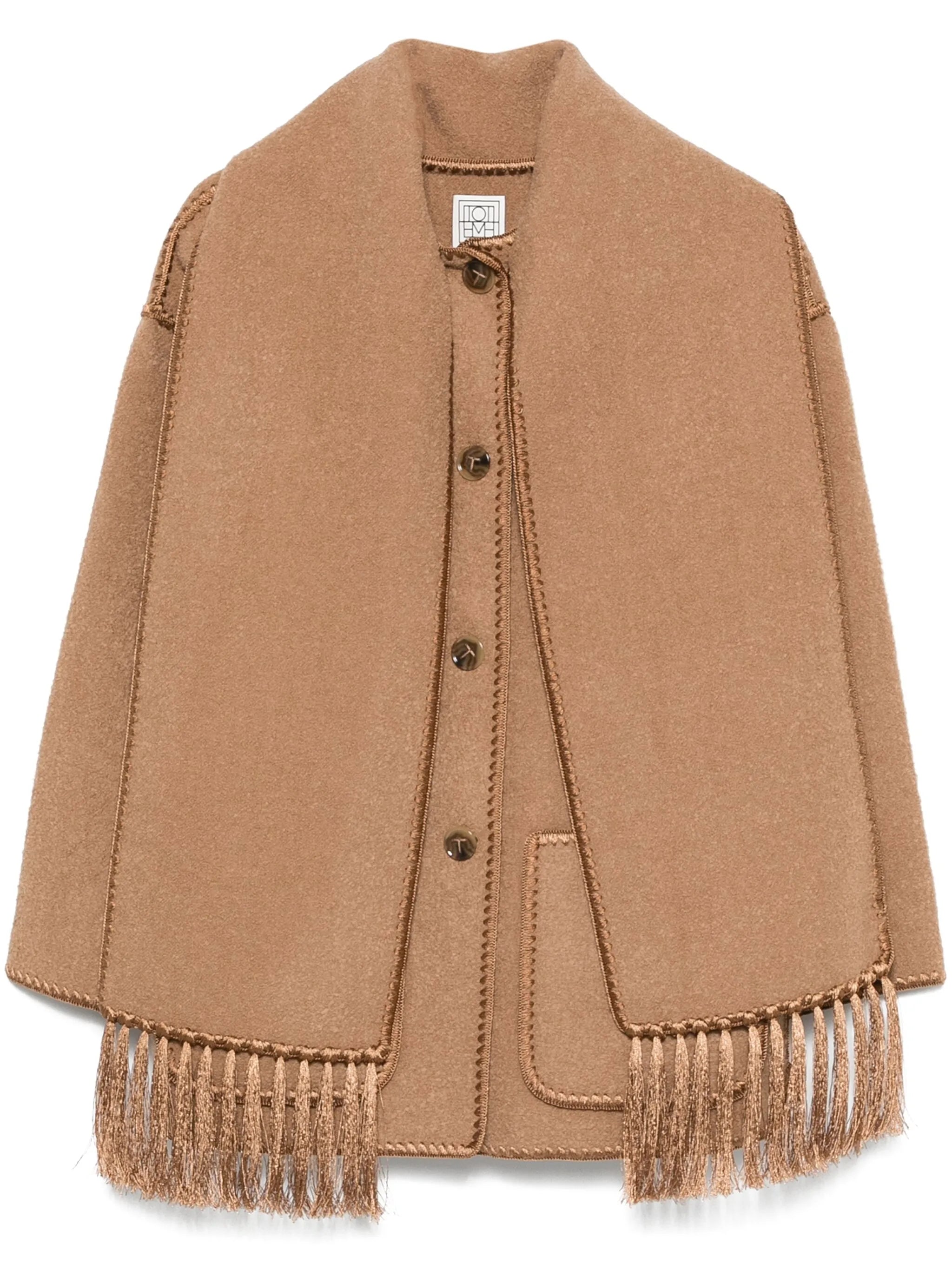 Toteme Whipstitch-trim Scarf Jacket | Toteme Woman collection | ERALDO ...