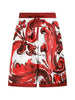 Dolce & Gabbana Vanity Bermuda Shorts In Majolica-print Silk Twill ...